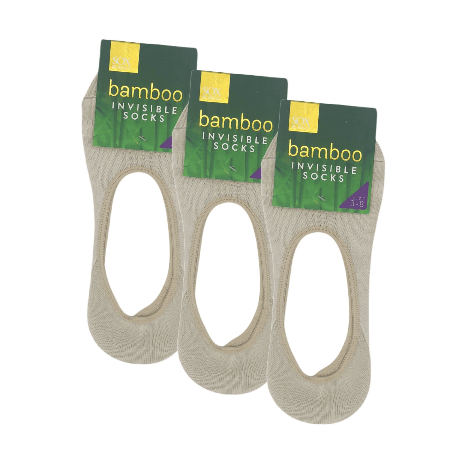 Buy Bamboo invisible socks-medium cut-Fawn | Wholesale Bamboo invisible ...